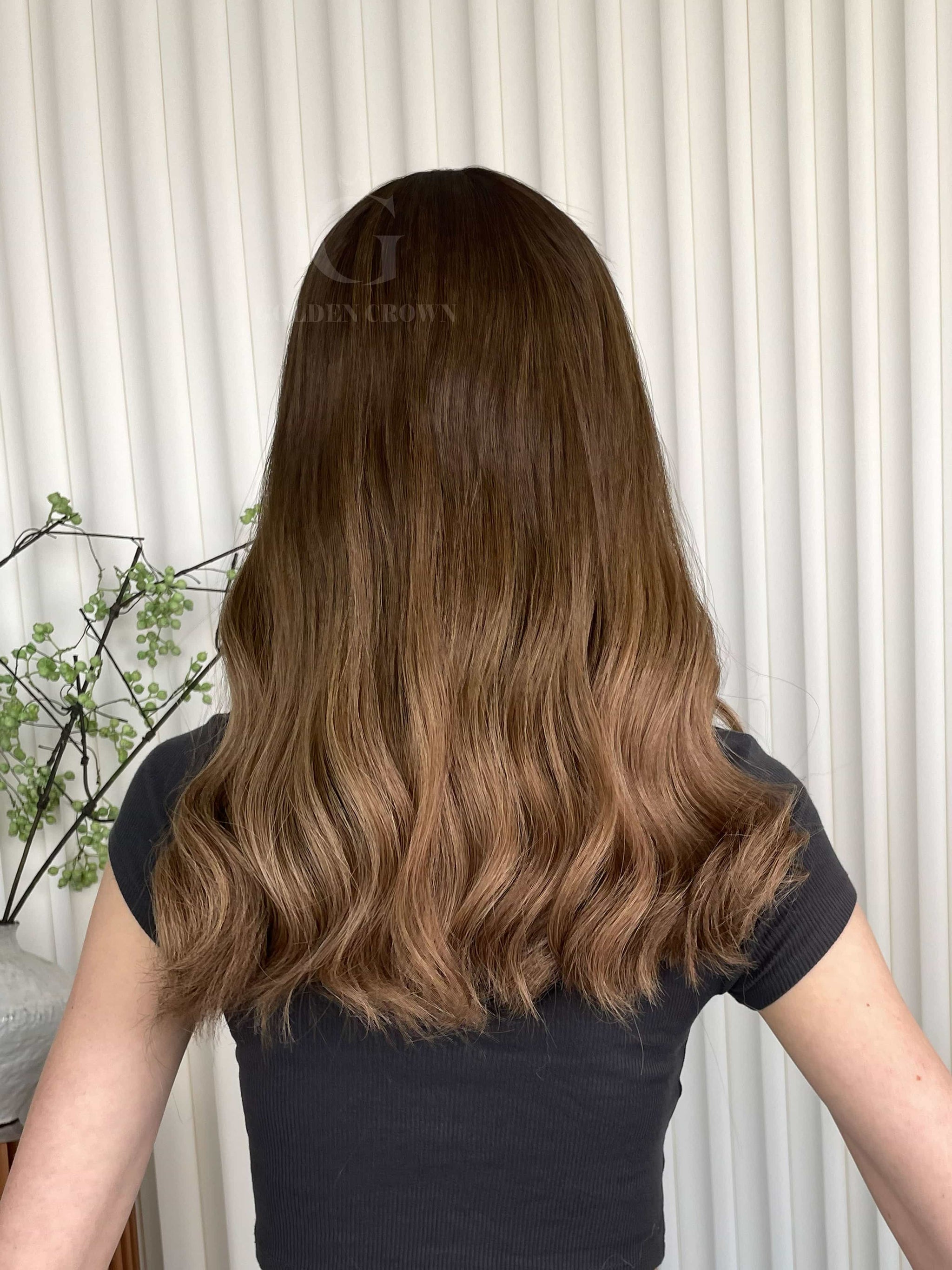 Valentina Lace Top Base 100% Human Hair Wigs | GoldenCrownWigs